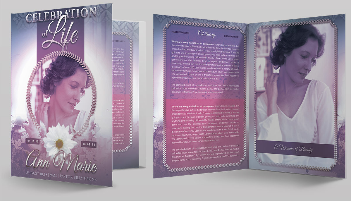 Amazing Funeral Program Booklet Templates – SeraphimChris